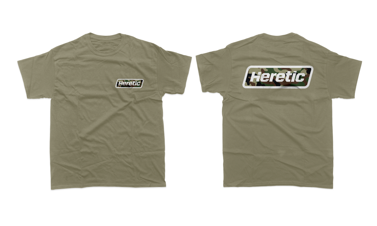 Heretic Camo Logo Crew Shirt - Mens– Heretic Studio